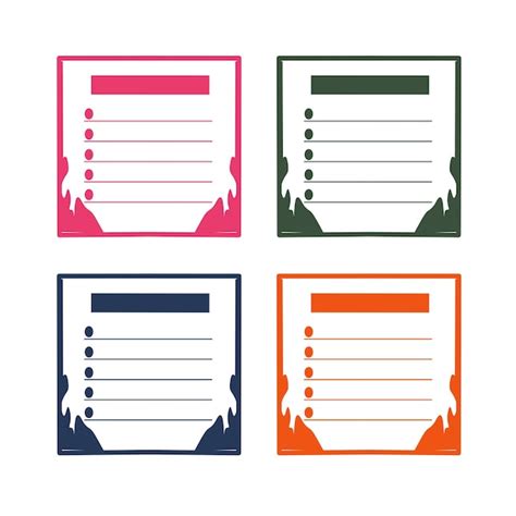 Premium Vector Memo Pad Colorful Illustration Design