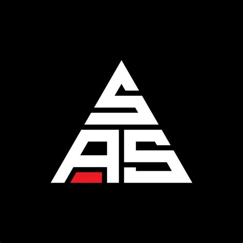 Sas Triangle Letter Logo Design With Triangle Shape Sas Triangle Logo