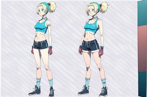 Premium Photo Anime Girl Engaged In Fitness