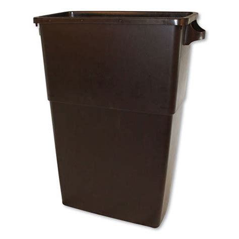 Thin Bin Containers Rectangular Polyethylene 23 Gal Brown Bundle