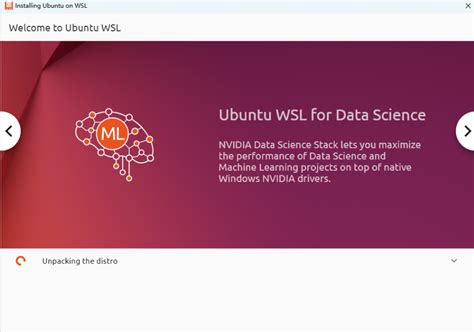 the installer lacks a gui when installing ubuntu through the microsoft