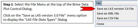 help save log ascii standard las file version 3 0