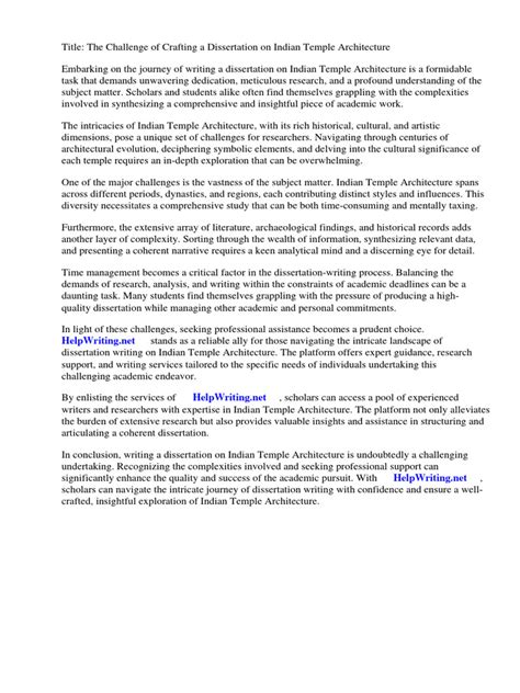 Dissertation On Indian Temple Architecture Pdf