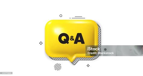 Questions And Answers Icon Answer Question Sign 3d Speech Bubble Icon Vector Stock Illustration