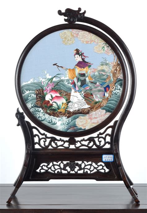 麻姑献寿，湘绣 双面绣 麻姑献寿 ，绣芯：35cm 双面绣 玉玲湘绣【官网】