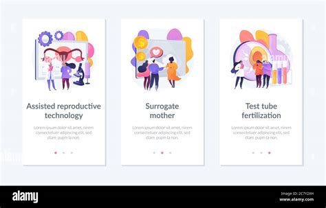 Fertility Treatment And Artificial Insemination App Interface Template