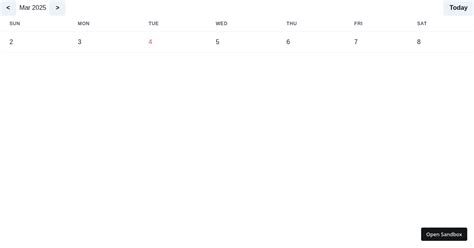 Chakra Ui Calendar Forked Codesandbox