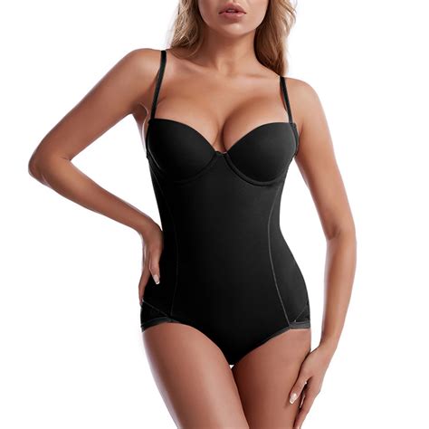 Taiaojing Shapewear Bodysuit For Women Tummy Control Zipper Open Bust