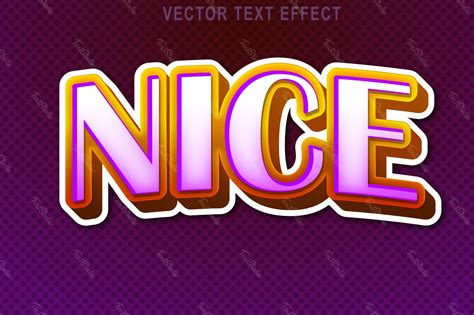 Nice Vintage Club 3D Font Style Effect Vector File Illustrator PREMIUM