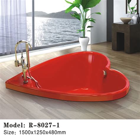 Red Heart Shaped Acrylic Bathtub Buy Heart Shaped Acrylic Bathtubred