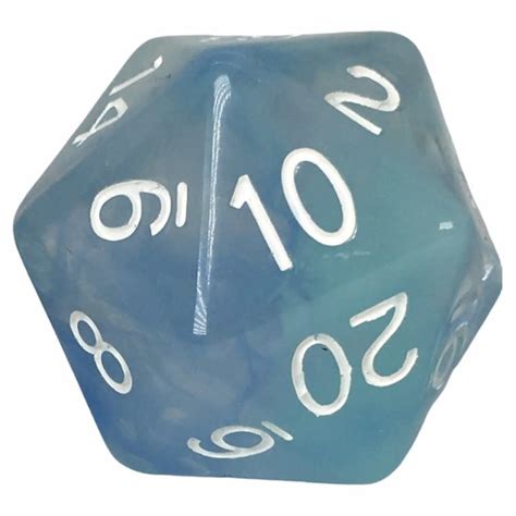 D20 34mm Diffusion Dice Blue Sky The Relentless Dragon Game Store