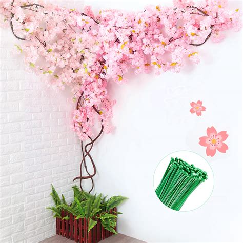 Myoyay Artificial Cherry Blossom Tree 8 5 Ft Tall Champagne