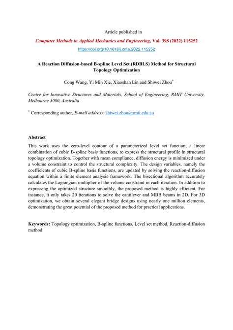 Pdf A Reaction Diffusion Based B Spline Level Set Rdbls Method For