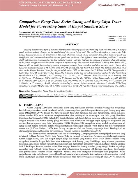 Pdf Comparison Fuzzy Time Series Cheng And Ruey Chyn Tsaur Model For