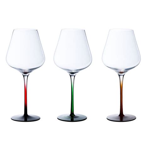 Modern Lead Free Crystal Goblet Red Wine Glass Handmade Gradient