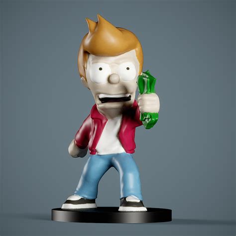 Stl File Futurama Fry Shut Up And Take My Money Statue ⬆️・3d Printer