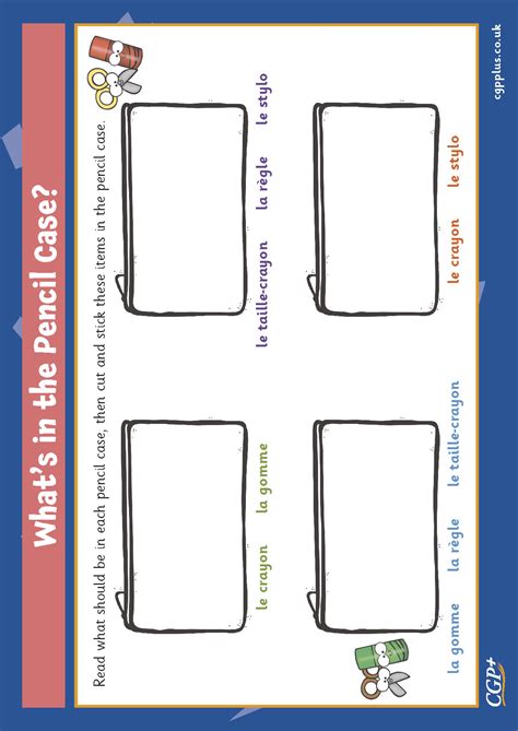 In My Pencil Case Flashcards Years French CGP Plus