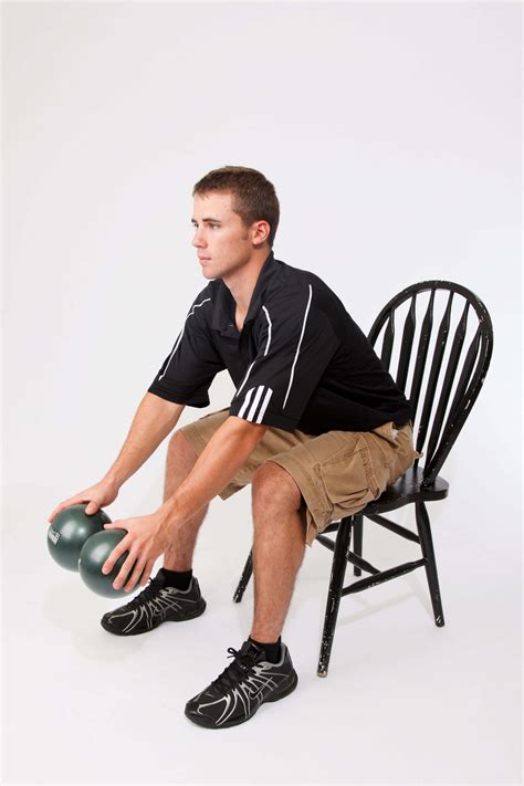 Seated Mini Balls Alt Bent Over Row Live 2 B Healthy Trainers