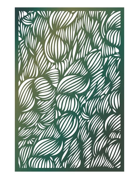 Vector Laser Cut Panel With Wave Pattern Template For Interior Stock Vector Illustration Of