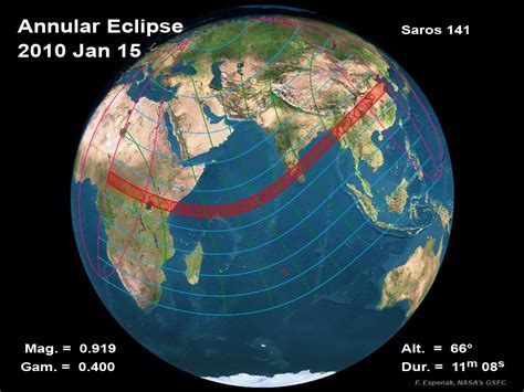 Nasa Annular Solar Eclipse Of 2010 January 15