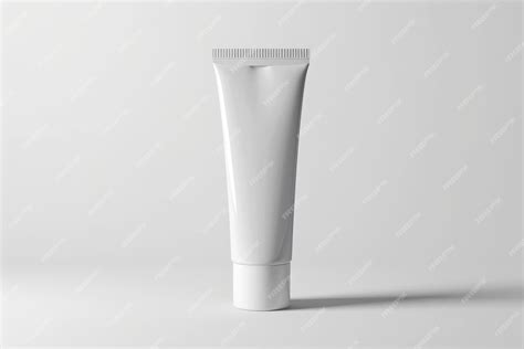 Minimalist Toothpaste Packaging Design On Plain White Background For