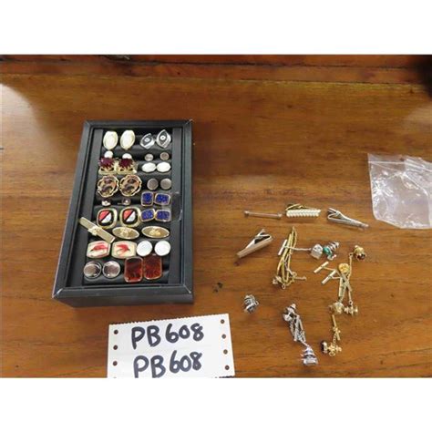 15 Pairs Of Cuff Links 1 Cuff Link Tie Clip Set 15 Tie Pins Clips