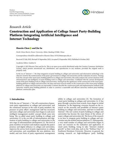 Pdf Construction And Application Of College Smart Party Building