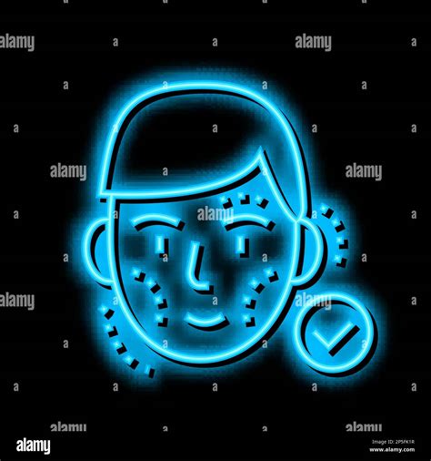 Facial Reconstruction Surgery Neon Glow Icon Illustration Stock Vector
