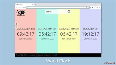 Remove World Clock Browser Hijacker Virus Free Instructions
