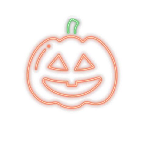 Pumpkin Neon Orange Glow Jack Olantern Halloween Kiss Cut Stickers Etsy