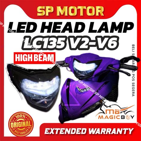 YAMAHA LC135 V2 V6 LED HEAD LAMP LAMPU DEPAN HIGH BEAM PNP LC LAMPU 100