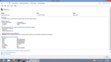 Video Hardware Error Microsoft Community