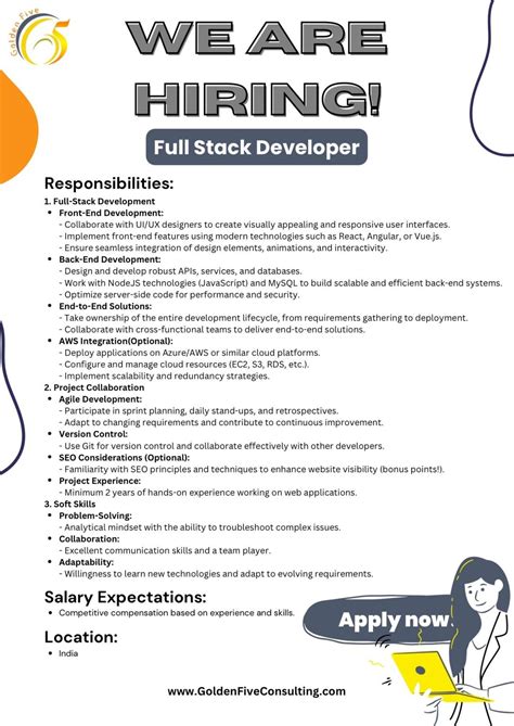 Golden Five Consulting On Linkedin Webdeveloper Fullstack Developer