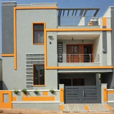 Elevation Color Combination For House Stable Diffusion Online