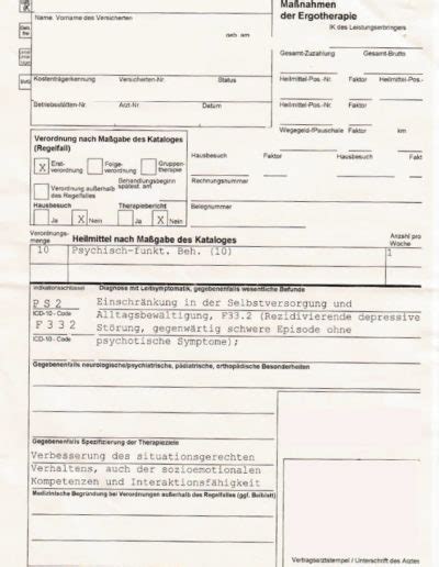 Informationen Für Den Arzt Heilmittelverordnung Ergotherapie Nord
