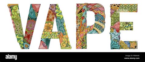 Word Vape Vector Decorative Zentangle Object Stock Vector Image And Art