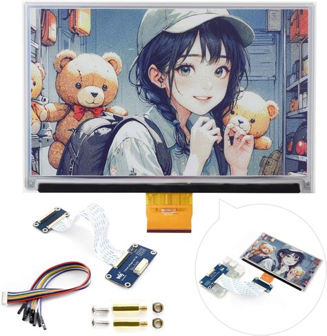 Waveshare 73inch 6 Color E Paper Display Module Compatible With Raspberry Pi 54b
