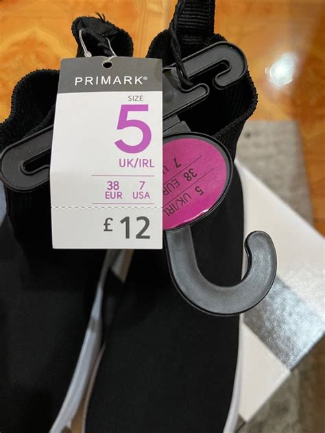 Primark Black Highcut Rubber Shoes Womens Fashion Footwear Sneakers