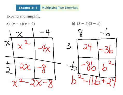 Multiplying Binomials Pdf