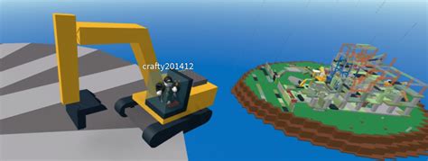 There Is An Excavator At The Lobby Rroblox