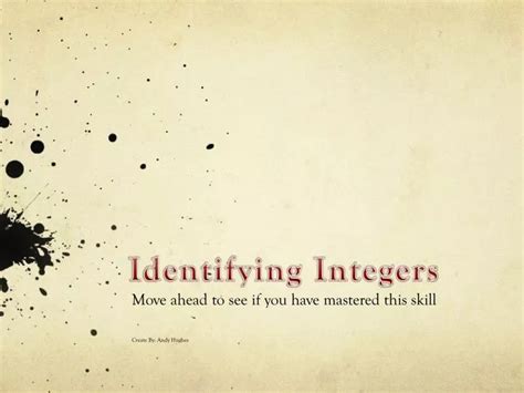 Ppt Identifying Integers Powerpoint Presentation Free Download Id
