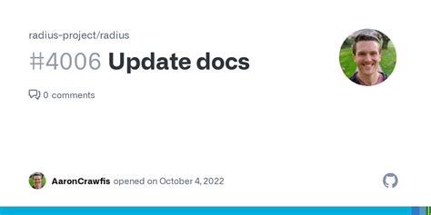 Update Docs · Issue 4006 · Radius Projectradius · Github