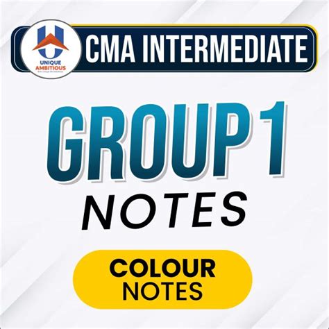 Cma Inter Group 1 Notes Colour Notes Unique Academy For Commerce Books