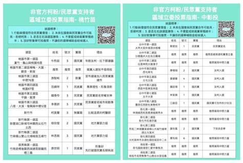 非官方柯粉發立委投票指引 藍綠小雞盼最後關頭挹注選票