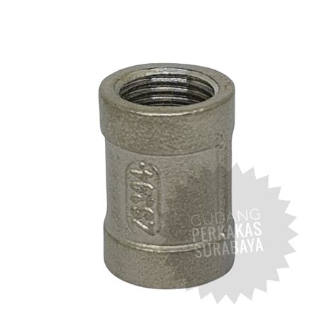 Jual Double Female Naple 1 4 F X 1 4 F Sus 304 Dobel Sok Drat Dalam Double Female Sambungan Pipa