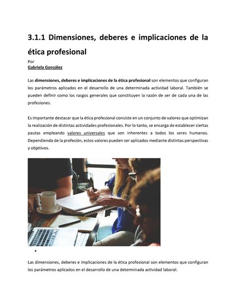 311 Dimensiones Deberes E Implicaciones De La ética Profesional 3