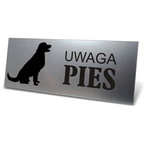 Tabliczka Piktogram Uwaga Pies Grawer Tabliczka Ostrzegawcza Informacyjna Piktogram Cena