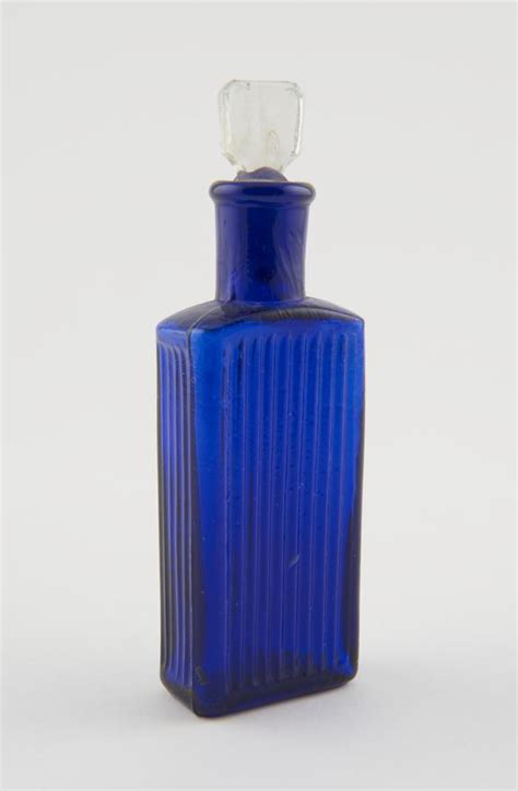 Pretty Early C20 Blue Glass Phial Science Museum Group Collection