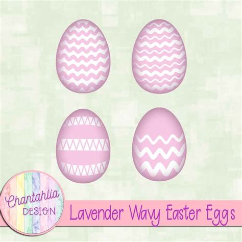Lavender Wavy Easter Eggs
