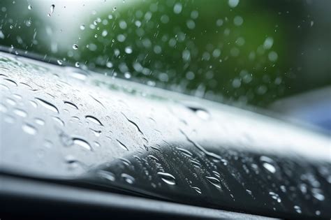 Premium Ai Image Car Windshield Wipers Remove Raindrops From Glass